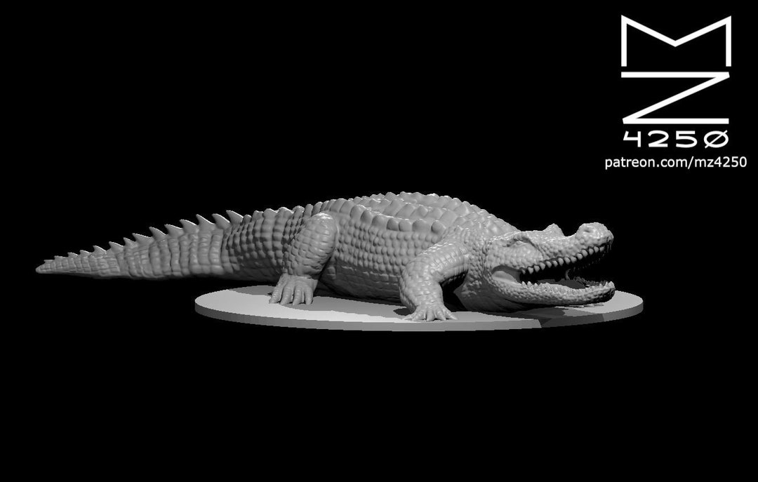 Giant Crocodile, Miniature for Dungeons and Dragons by Mz4250 - Etsy
