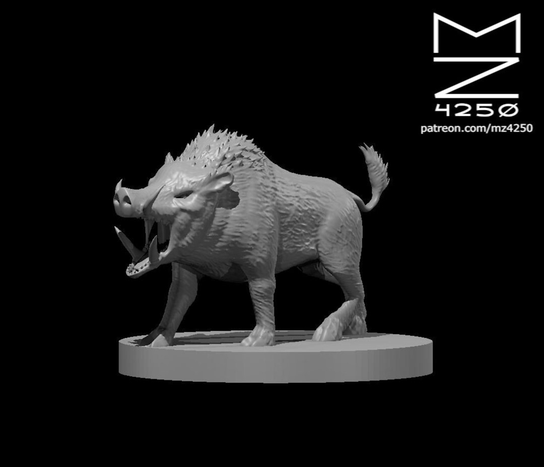 Boar, Miniature for Dungeons and Dragons by Mz4250 - Etsy
