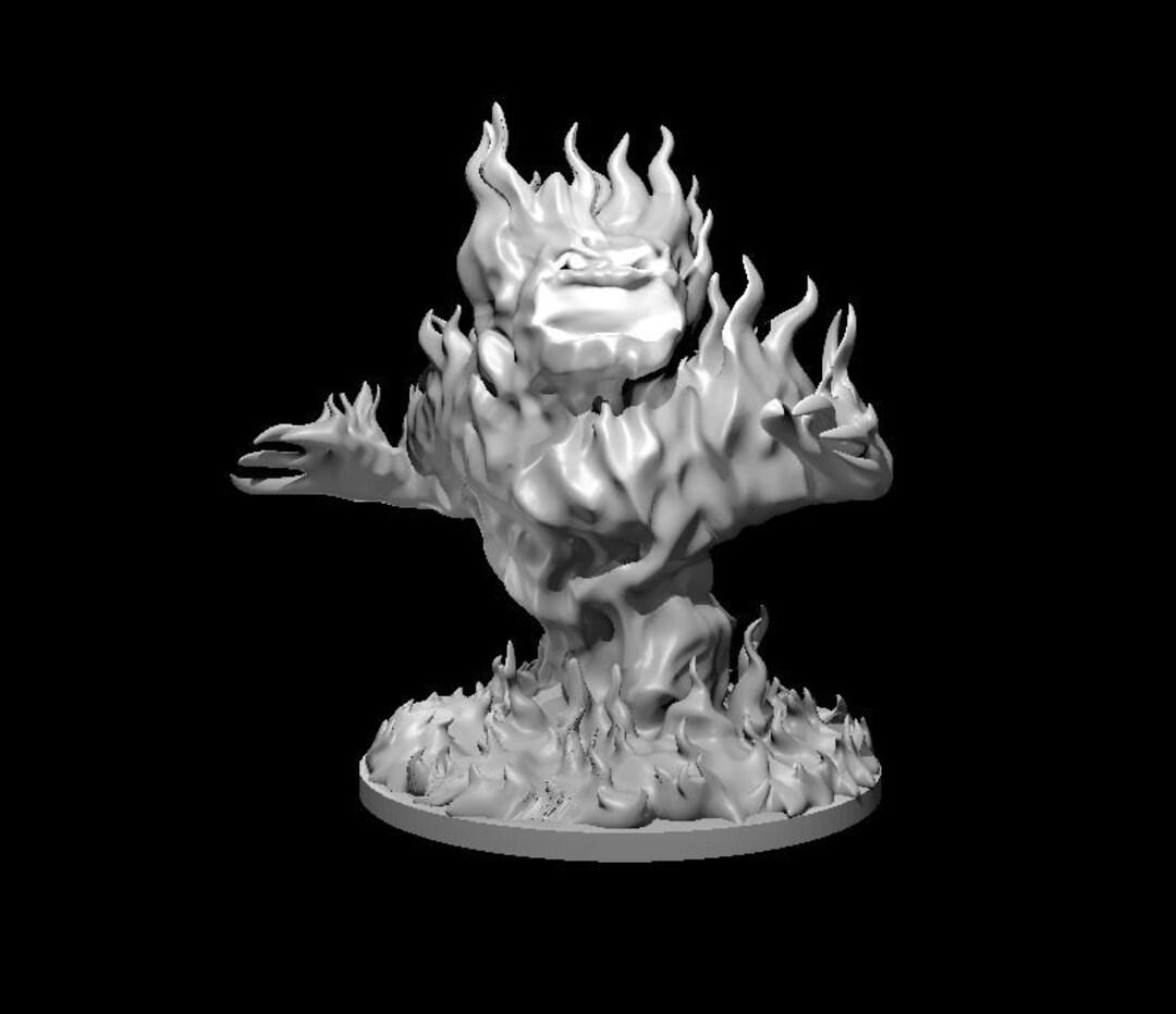 Fire Elemental Miniature for Dungeons and Dragons by Mz4250 - Etsy