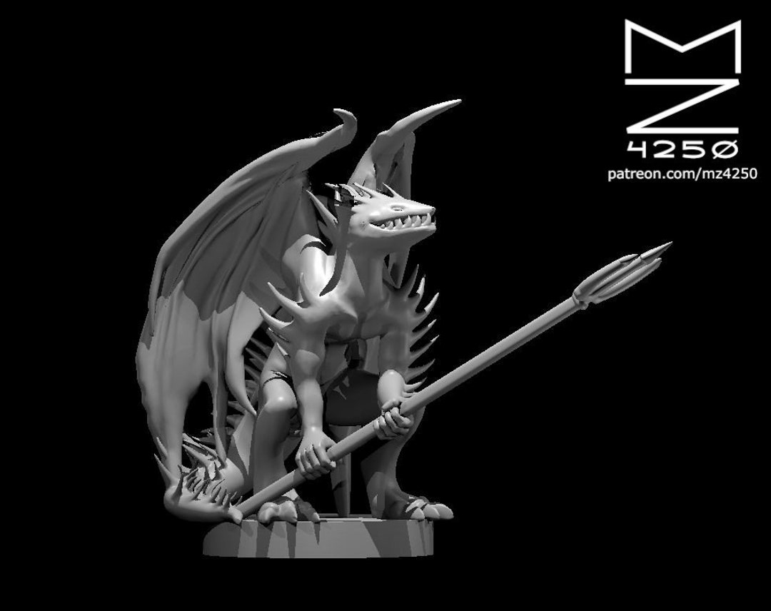 Spined Devil, Miniature for Dungeons and Dragons by Mz4250 - Etsy