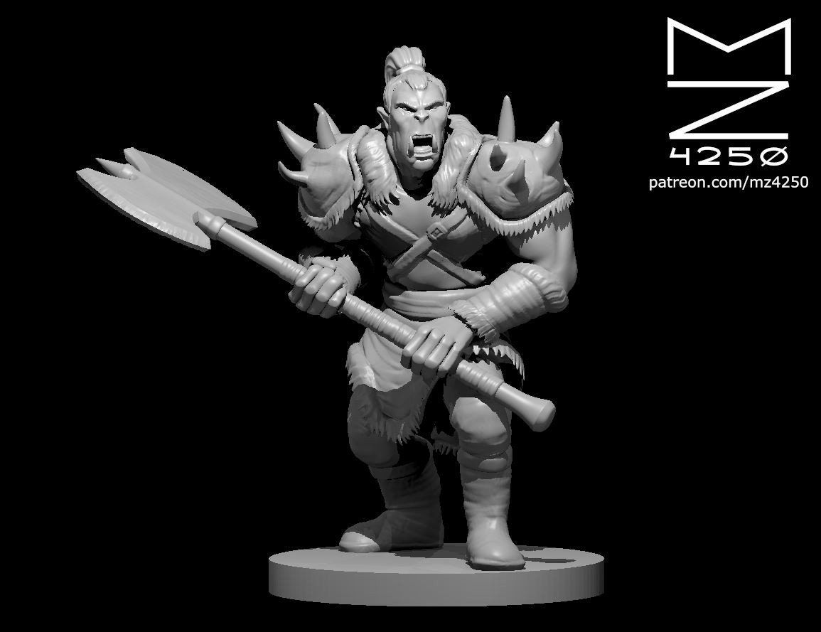 Orc Miniature for Dungeons and Dragons by Mz4250 - Etsy