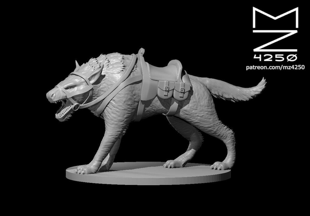 Worg, Miniature for Dungeons and Dragons by Mz4250 - Etsy