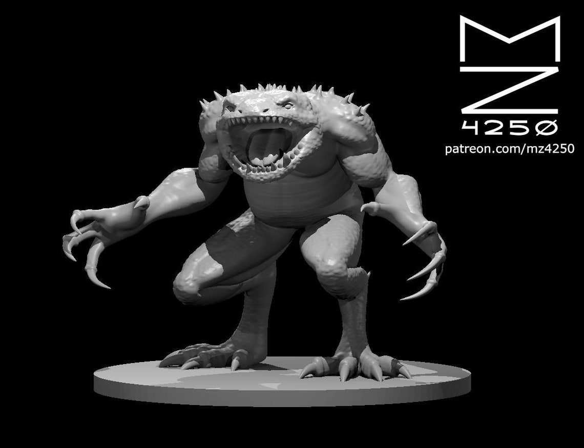 Red Slaad Miniature for Dungeons and Dragons by Mz4250 - Etsy