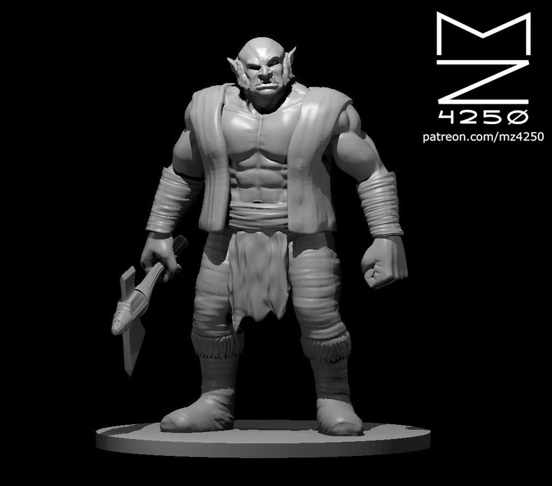 Half Ogre, Miniature for Dungeons and Dragons by Mz4250 - Etsy