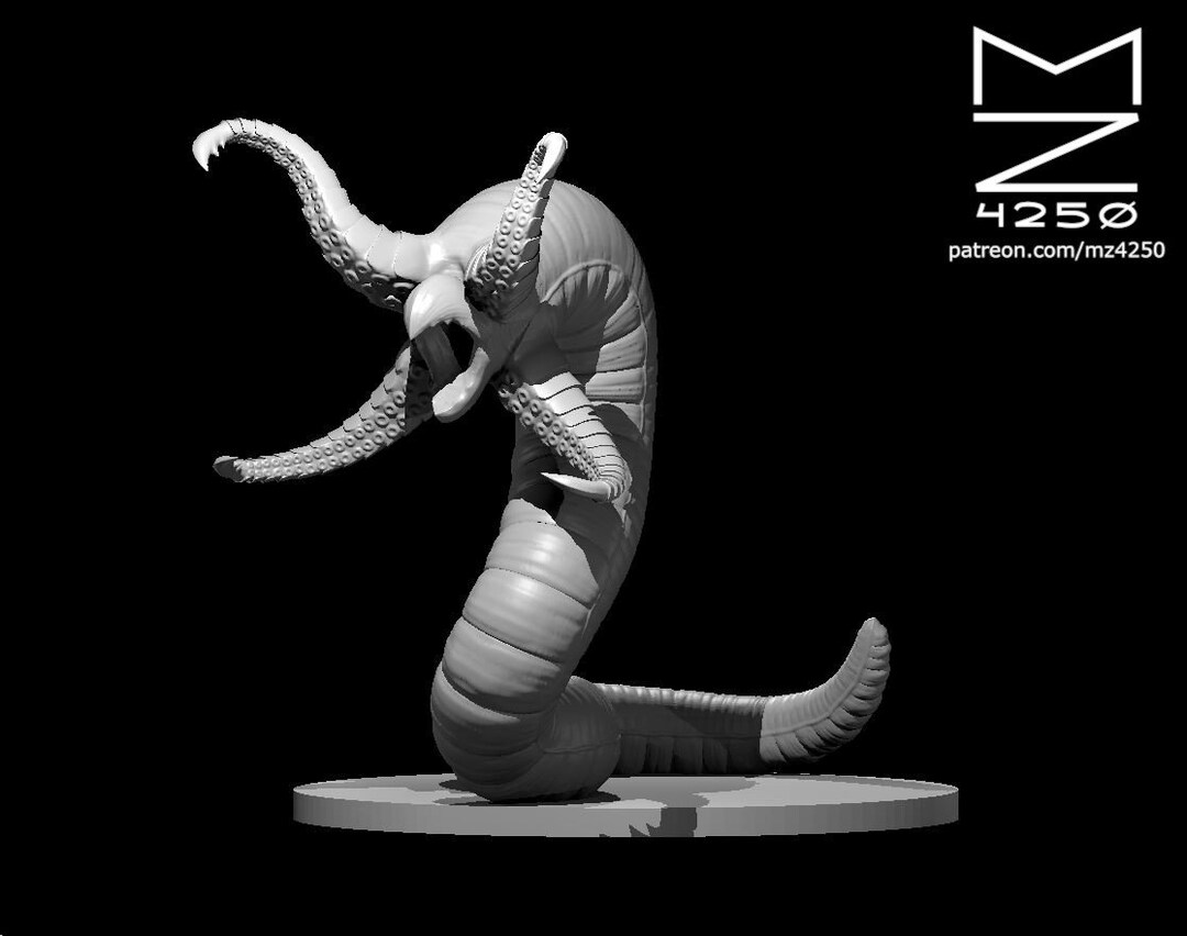 Grick Alpha Miniature for Dungeons and Dragons by Mz4250 - Etsy