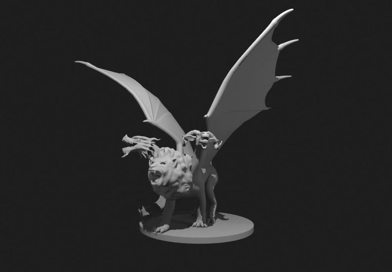 Chimera Miniature for Dungeons and Dragons by Mz4250 - Etsy
