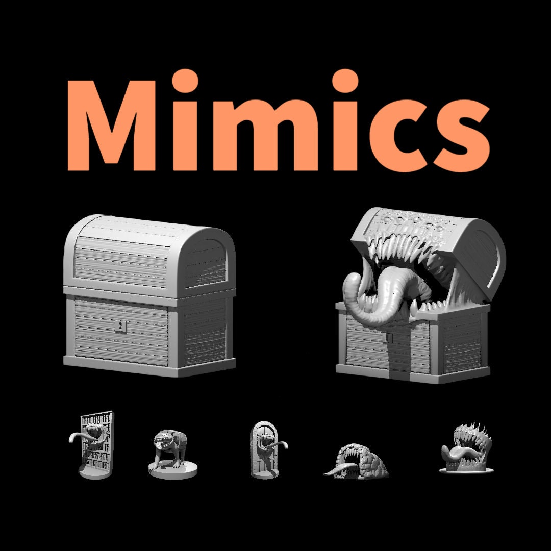 Mimic 5 Variatioins, Miniature for Dungeons and Dragons by Mz4250 - Etsy UK