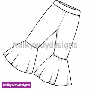 Mock up Template Bell Bottom Pants PNG Canva Etc - Etsy Australia
