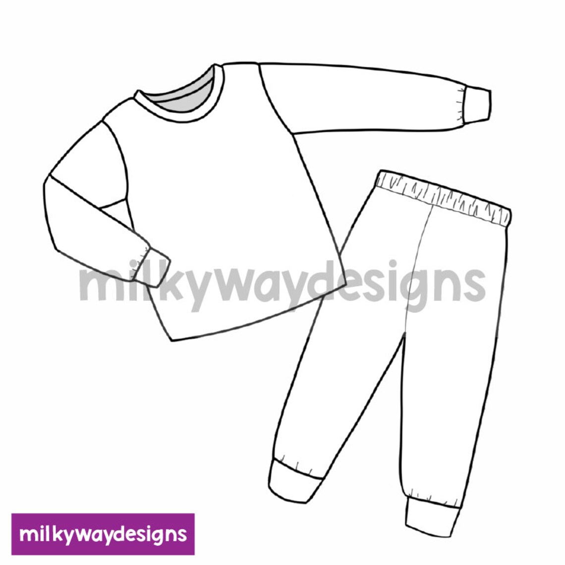 Product Mock up Template PJ'S Pyjamas Set PNG Canva Etc | Etsy