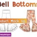 Product Mock up Template Bell Bottom Trousers, PNG Canva Etc - Etsy