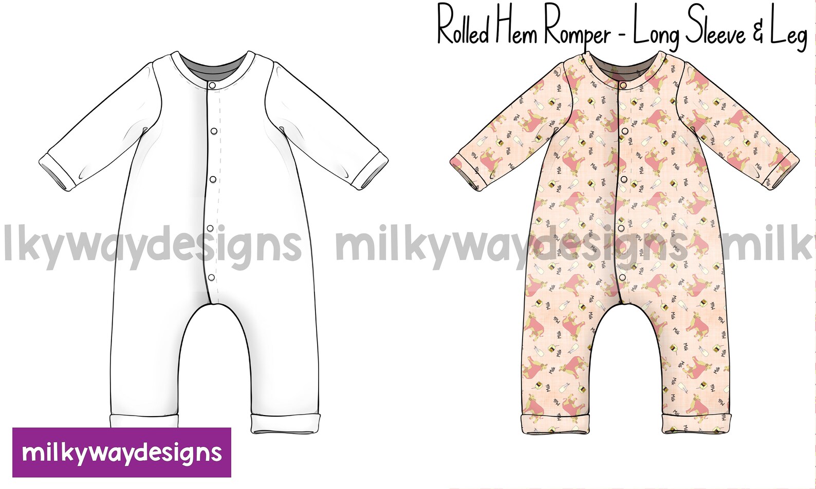 3x Product Mock up Template Rolled Hem Rompers PNG Canva Etc - Etsy