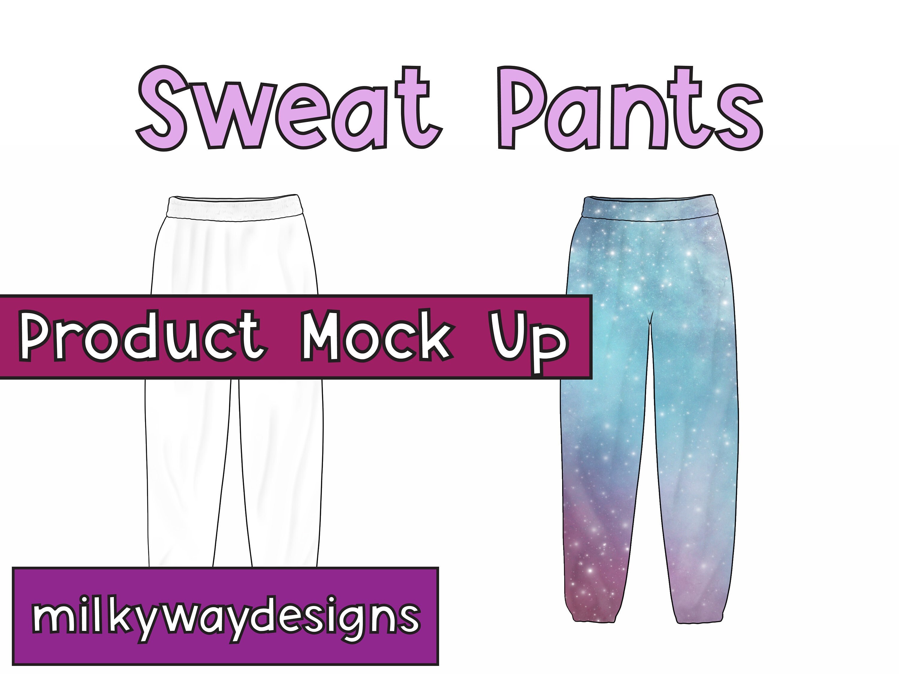 Product Mock up Template Sweat Pants PNG Canva Etc | Etsy