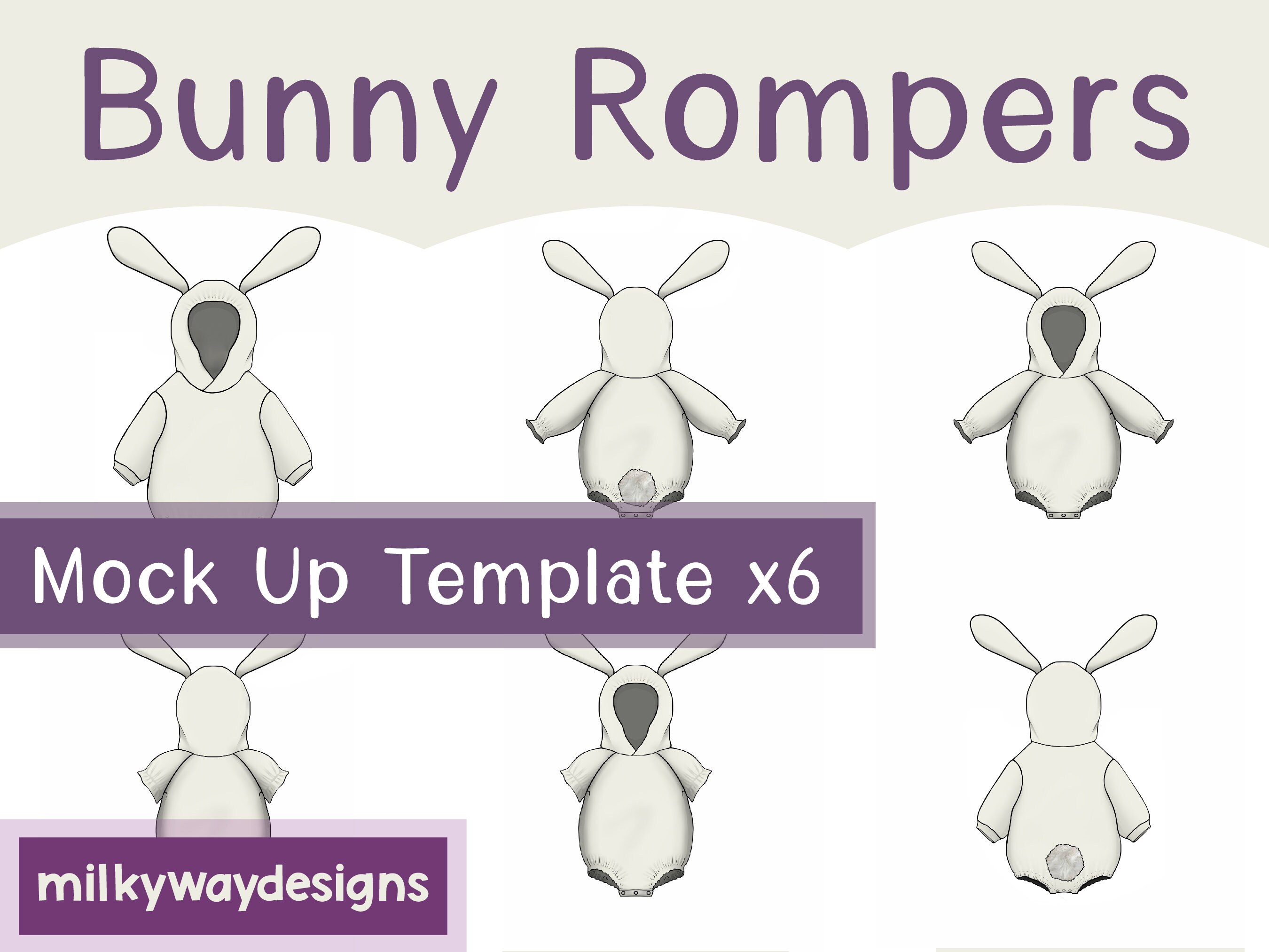 X6 Product Mock up Template Rabbit Ears Sweater Rompers PNG - Etsy