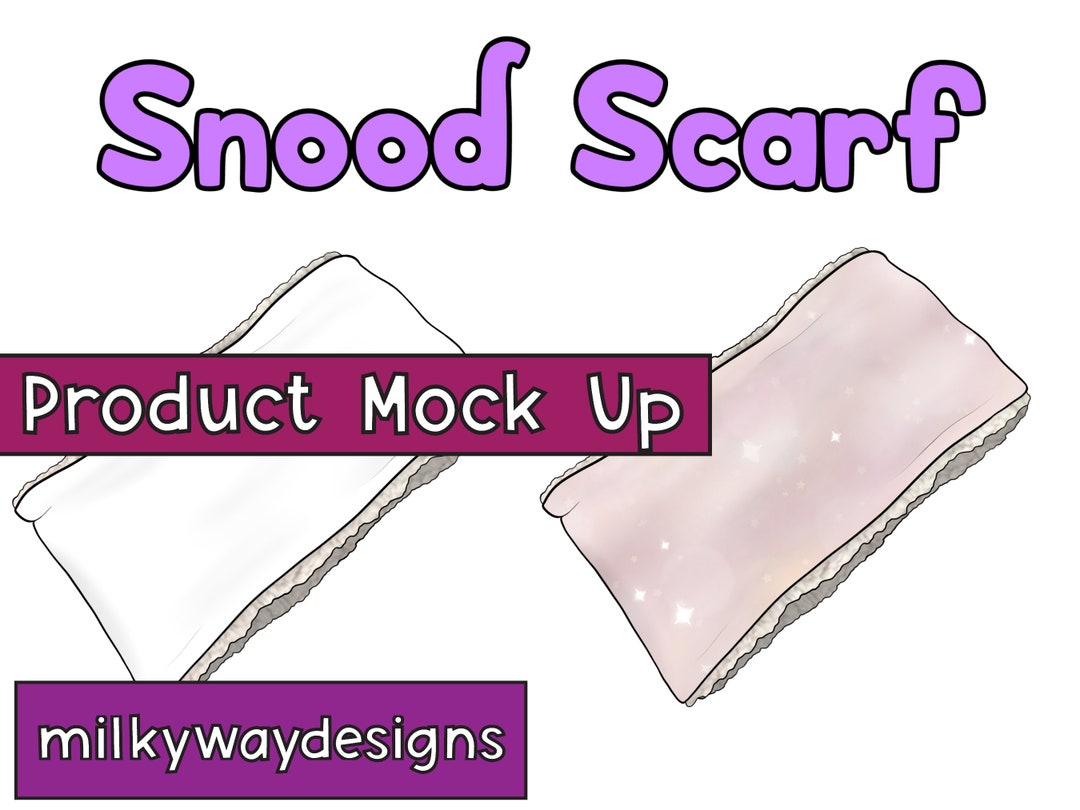 Product Mock up Template File Snood Scarf Fleece Lined PNG Canva Etc - Etsy