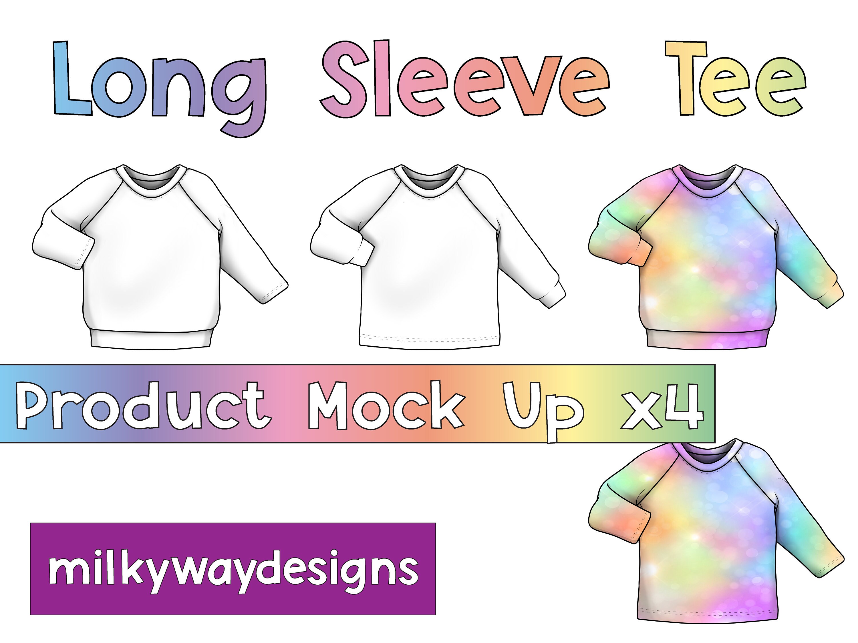 Product Mock up Templates Raglan Long Sleeve Tee Tops Sleeve - Etsy