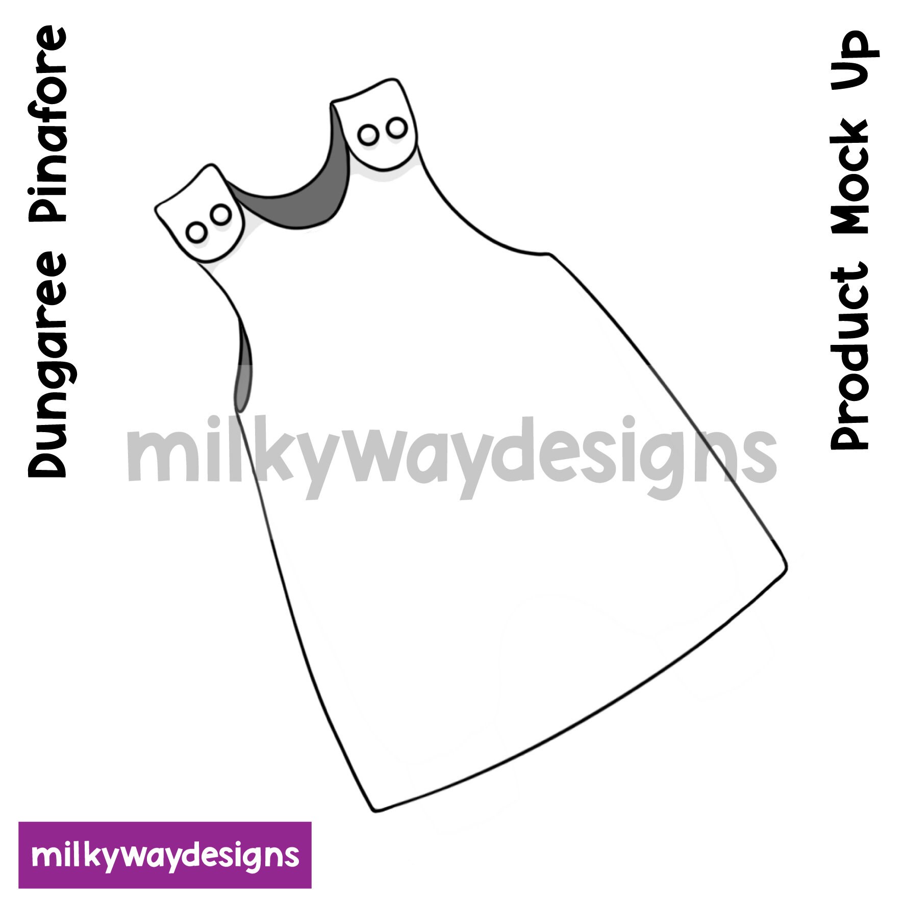 Embellishments Clip Art & Image Files Product Mock Up Template Pinafore ...