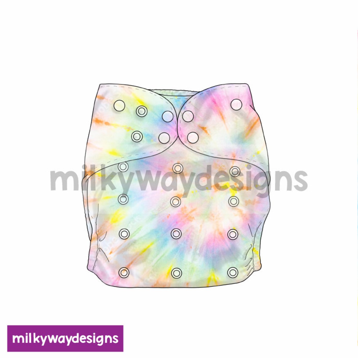Product Mock up Template Adjustable Cloth Diaper Nappy Reusable 3 Views ...