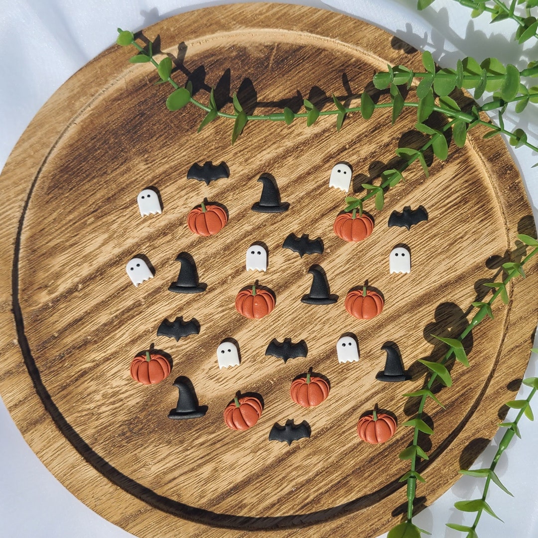 Halloween and Fall Studs Mini Ghost Bat Pumpkin Witch Hat - Etsy