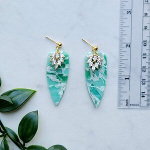 Jade Collection Polymer Clay and Brass Earrings - Etsy