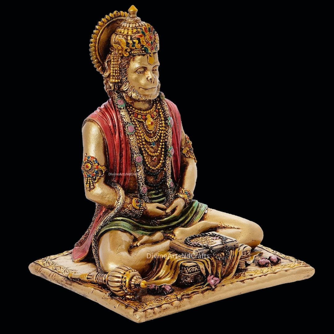 8 Hanuman Ji Idol in Meditation Position Resin Lord - Etsy