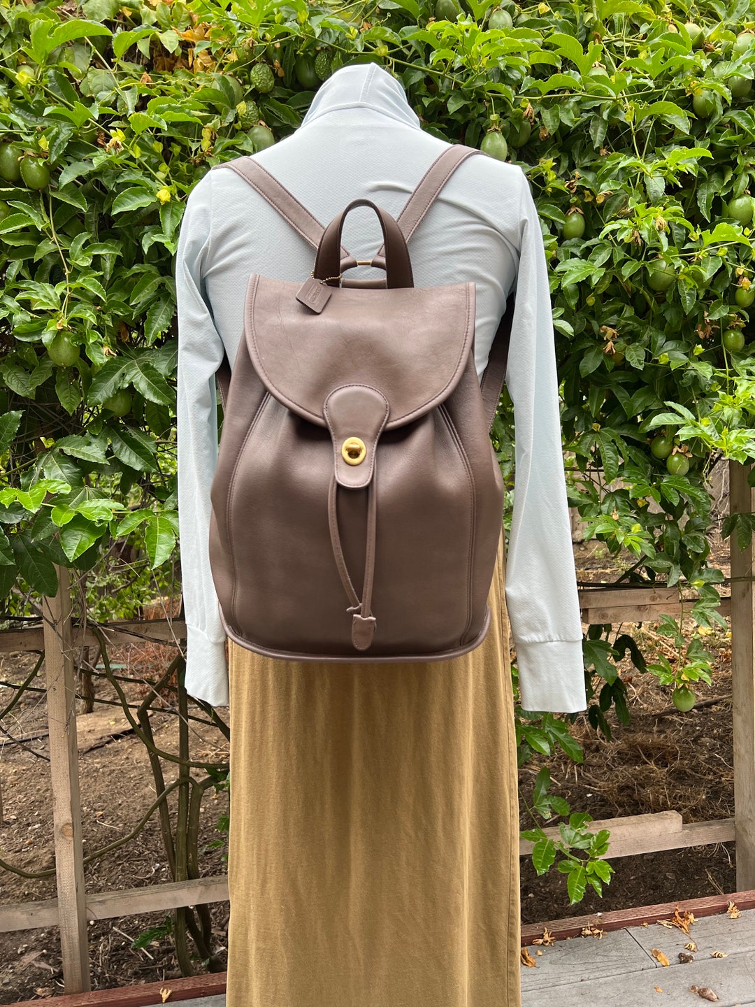 Like New, Taupe Vintage Coach Travel Backpack Weekender Carry on Unisex ...