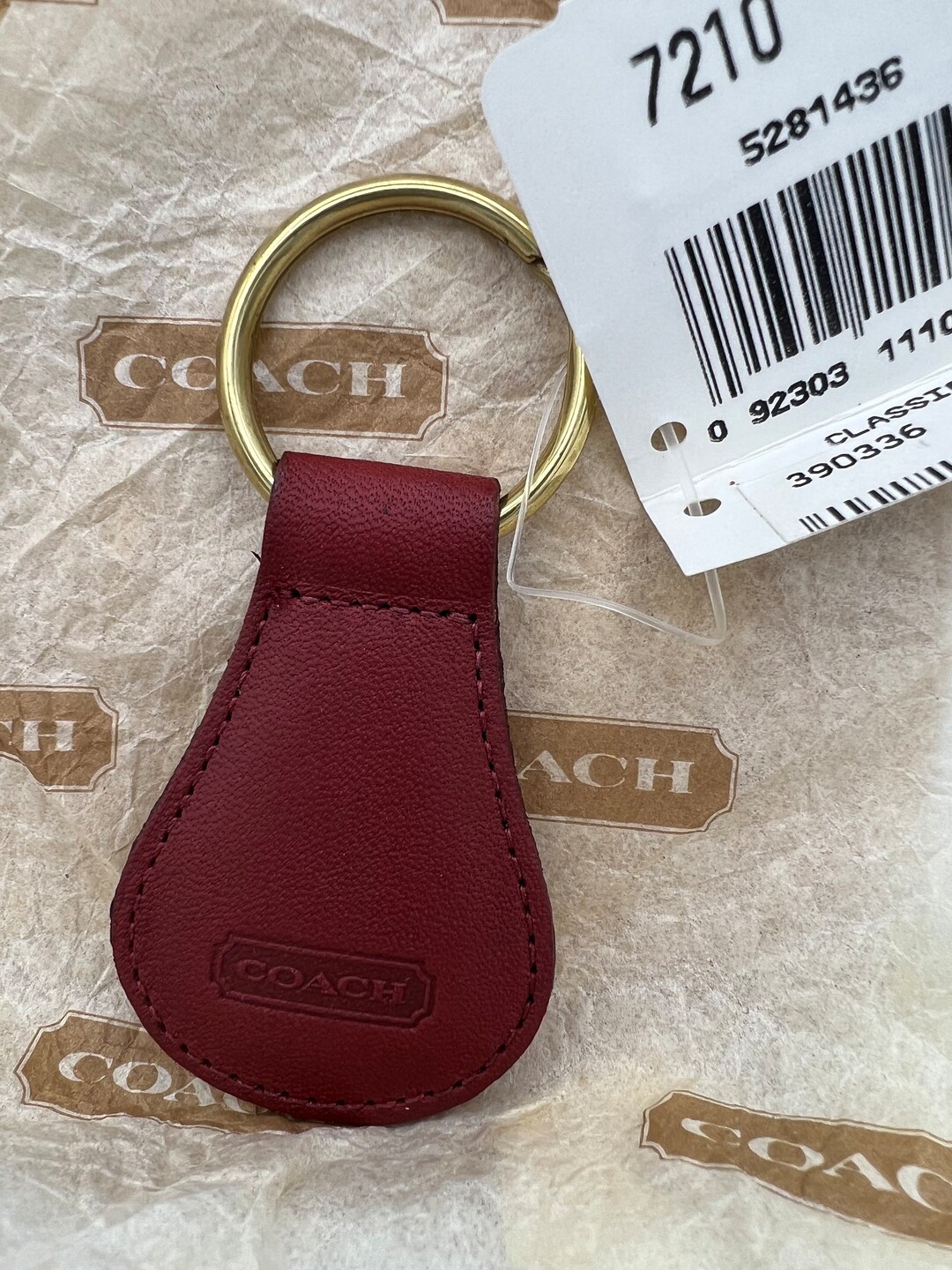 NWT 90s Red Vintage Coach Classic Leather Key Fob 7210 - Etsy