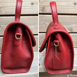 Like New, Vintage Coach Manor Bag, Top Handle Satchel 9977, Red - Etsy