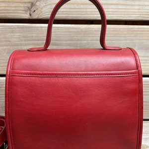 Like New, Vintage Coach Manor Bag, Top Handle Satchel 9977, Red - Etsy
