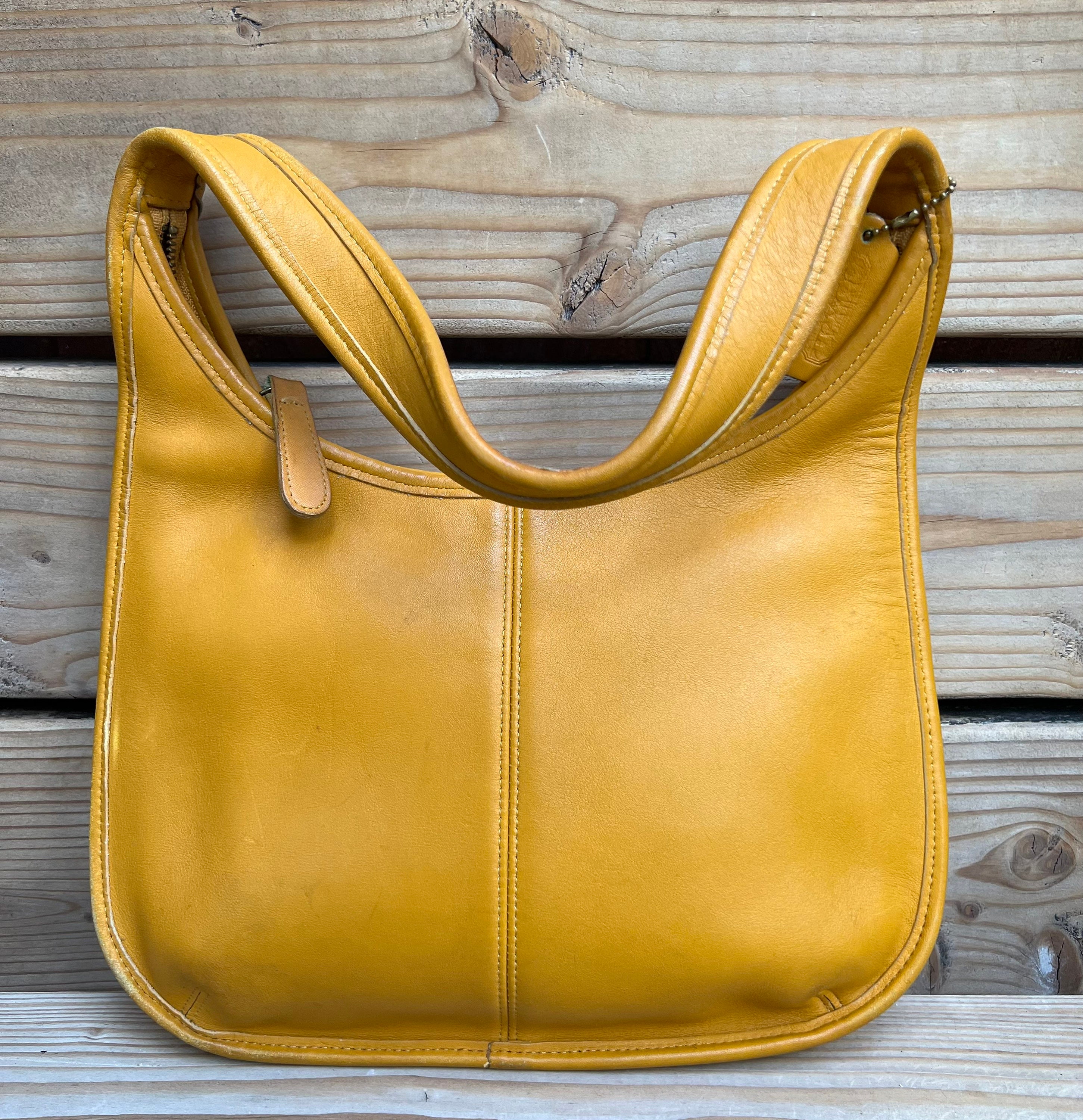 Vintage Coach Ergo Zip Bag 9025, Yellow, Large - Etsy Vintage Coach Ergo Zip Bag 9025, Yellow, Large - Etsy