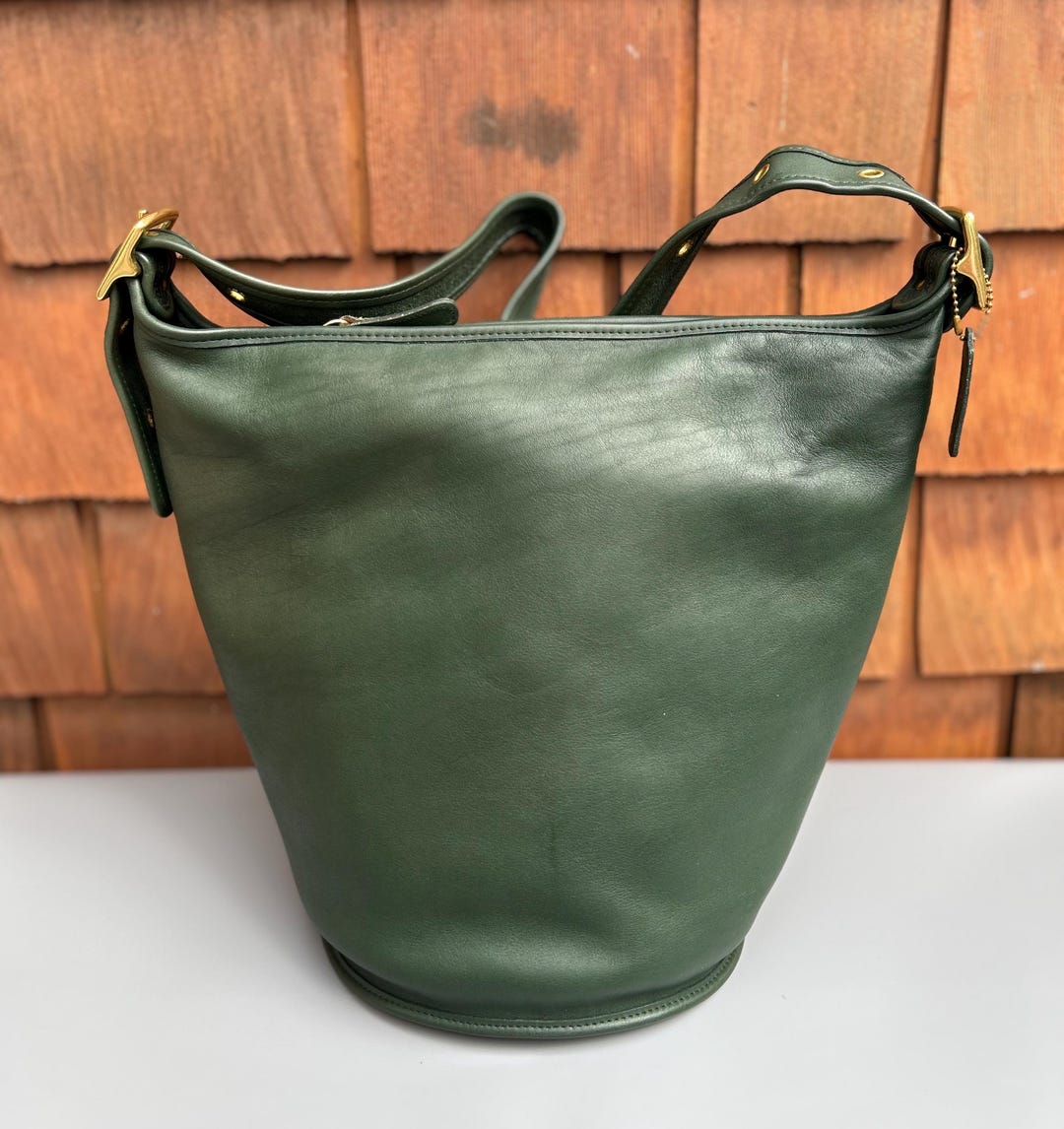 Like New, Bottle Green XL Vintage Coach Duffle Feed Sac Travel ...