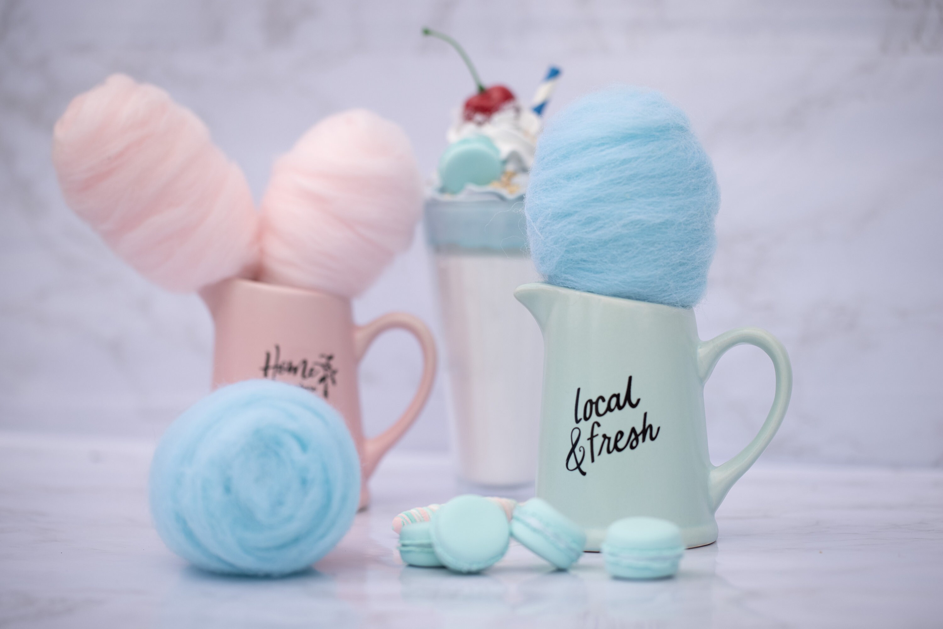Mini Cotton Candy , Fake Food Props and Coffee Bar Decor , Fake Cotton ...