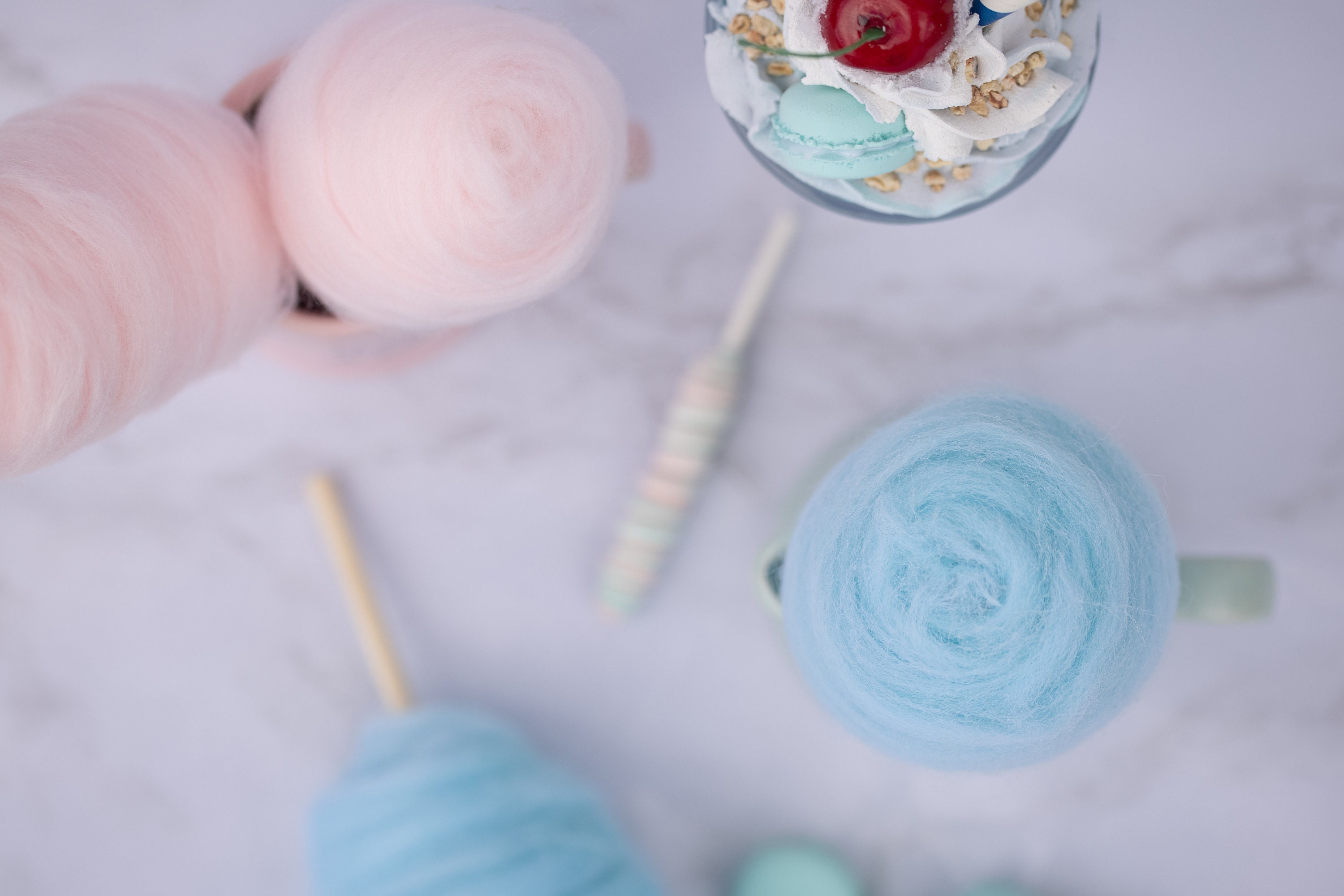Mini Cotton Candy Fake Food Props and Coffee Bar Decor | Etsy