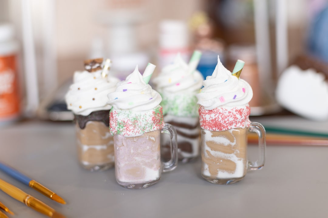 Fake Mini Milk Shakes , Photo Prop, Kitchen Spring Decor , Faux Sweets ...