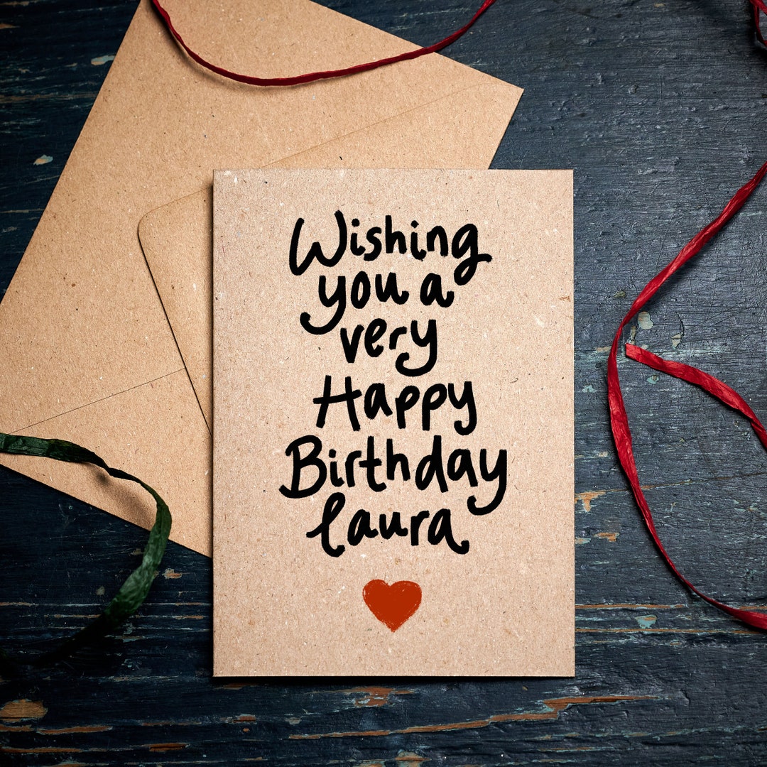 Personalised Birthday Card / Wishing You a Very Happy Birthday ...