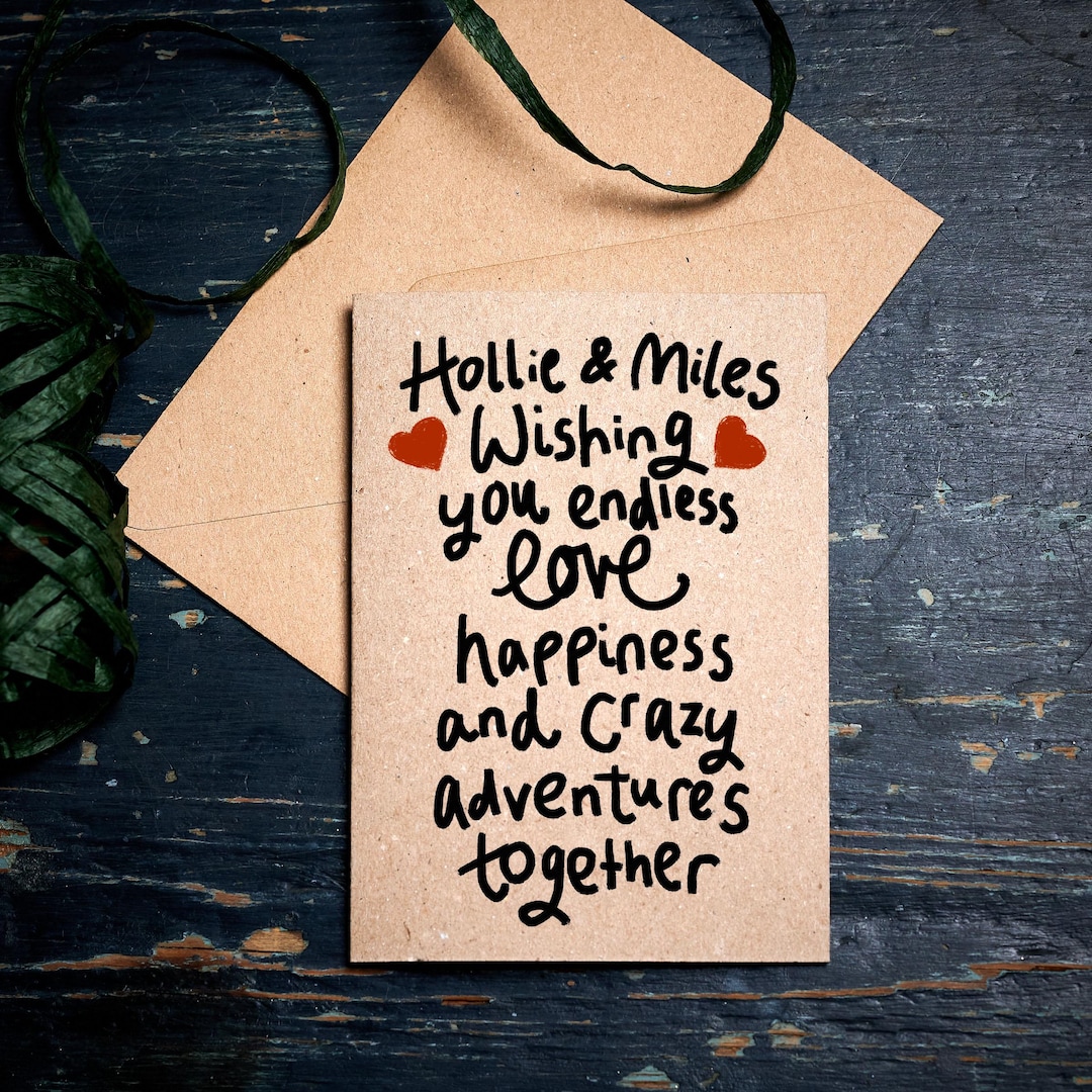 Personalised Wedding Card / Wishing You Endless Love, Happiness and ...