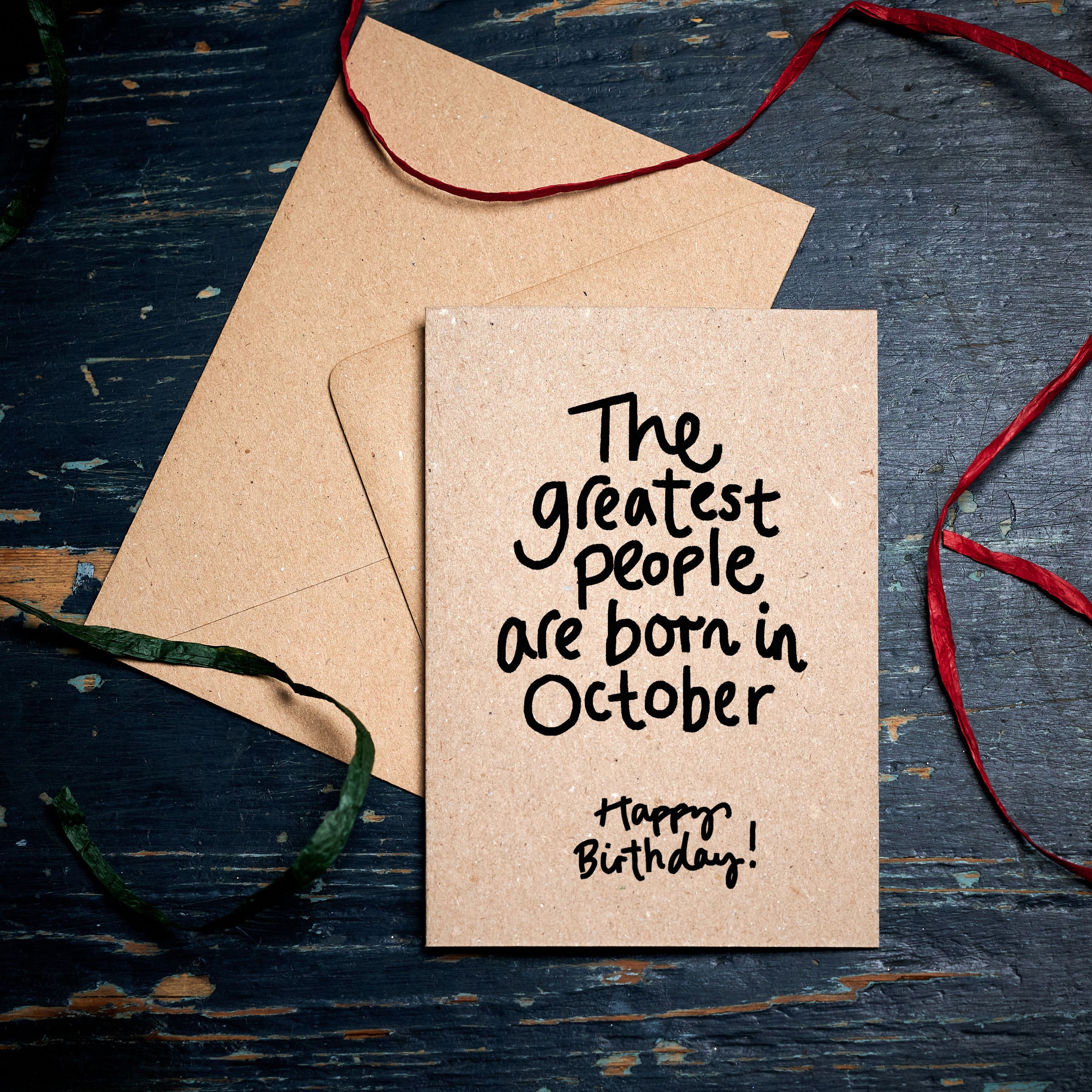 Funny Birthday Card / the Greatest People Are Born in October ...