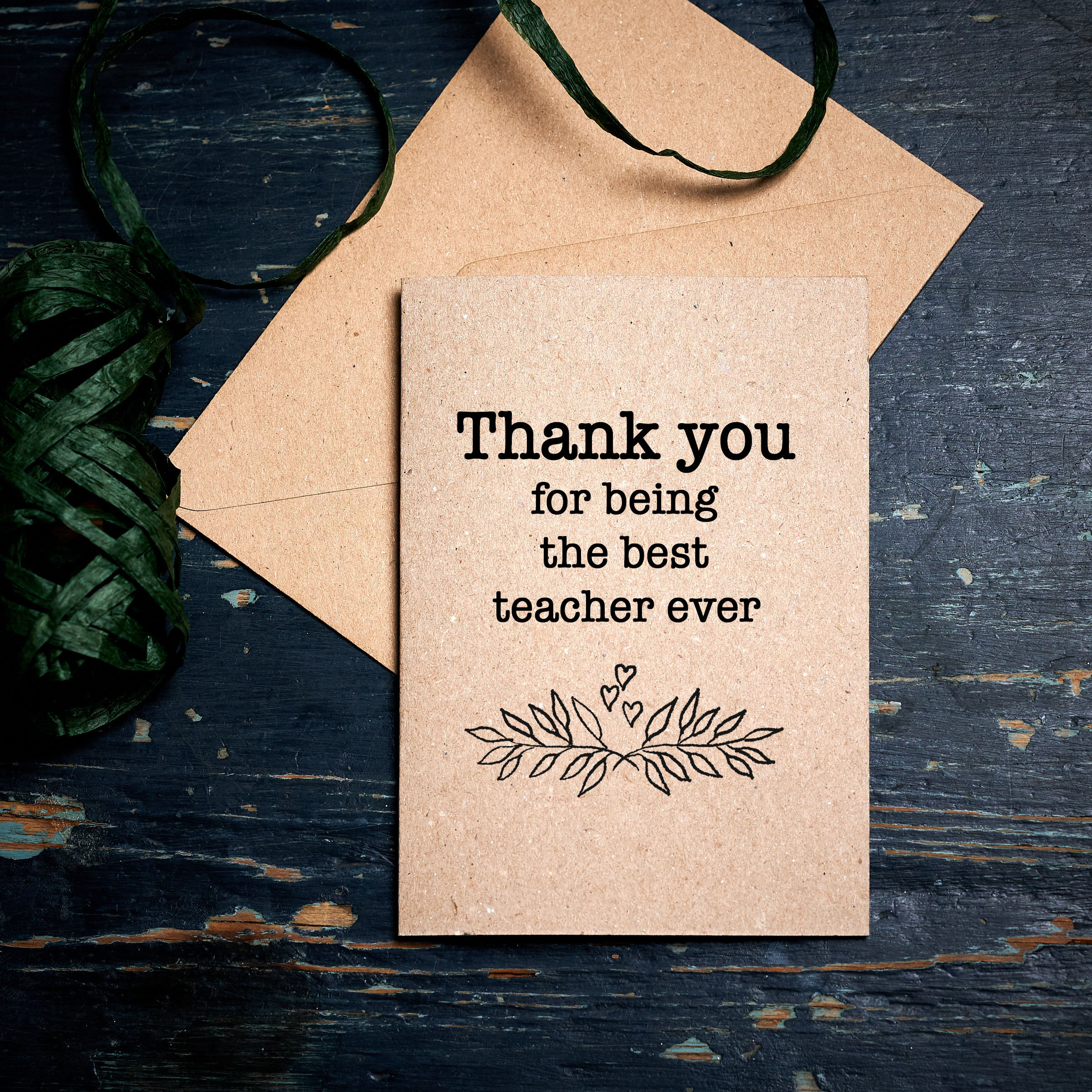 You Are The Best Teacher For Being The Best Teacher Thank You Card