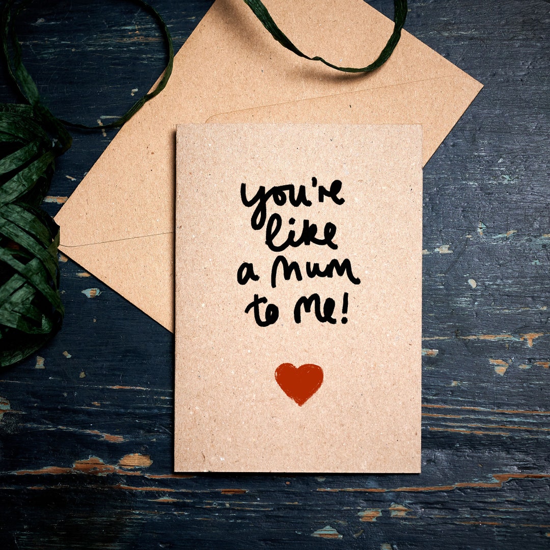 Step-mother Card / You're Like a Mum to Me / Gratitude Card / Mother's ...