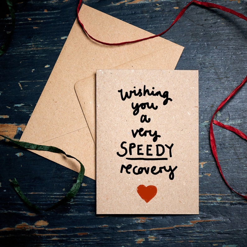 Get Well Soon Card / Wishing You a Very Speedy Recovery / Thinking of ...