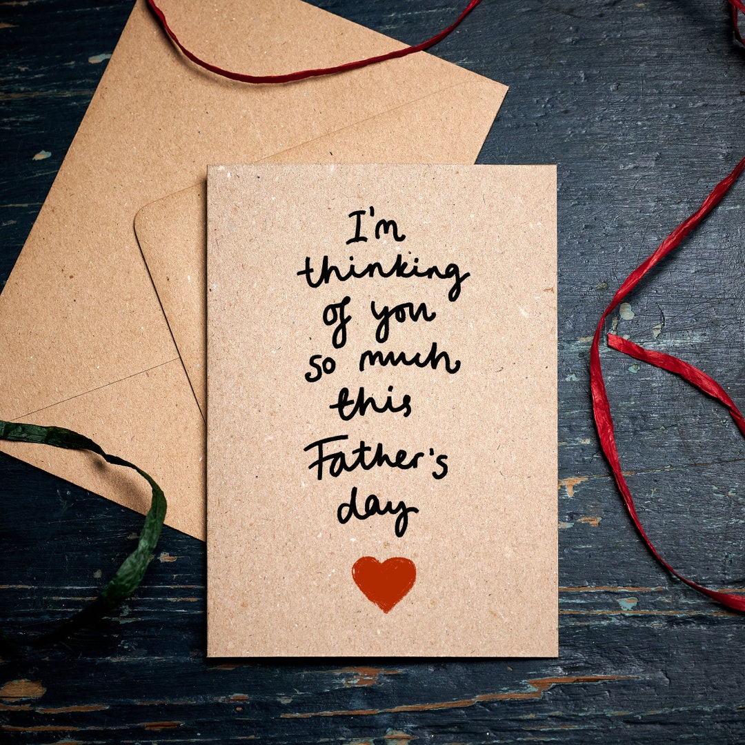 Father's Day Card / I'm Thinking of You so Much This Father's Day ...