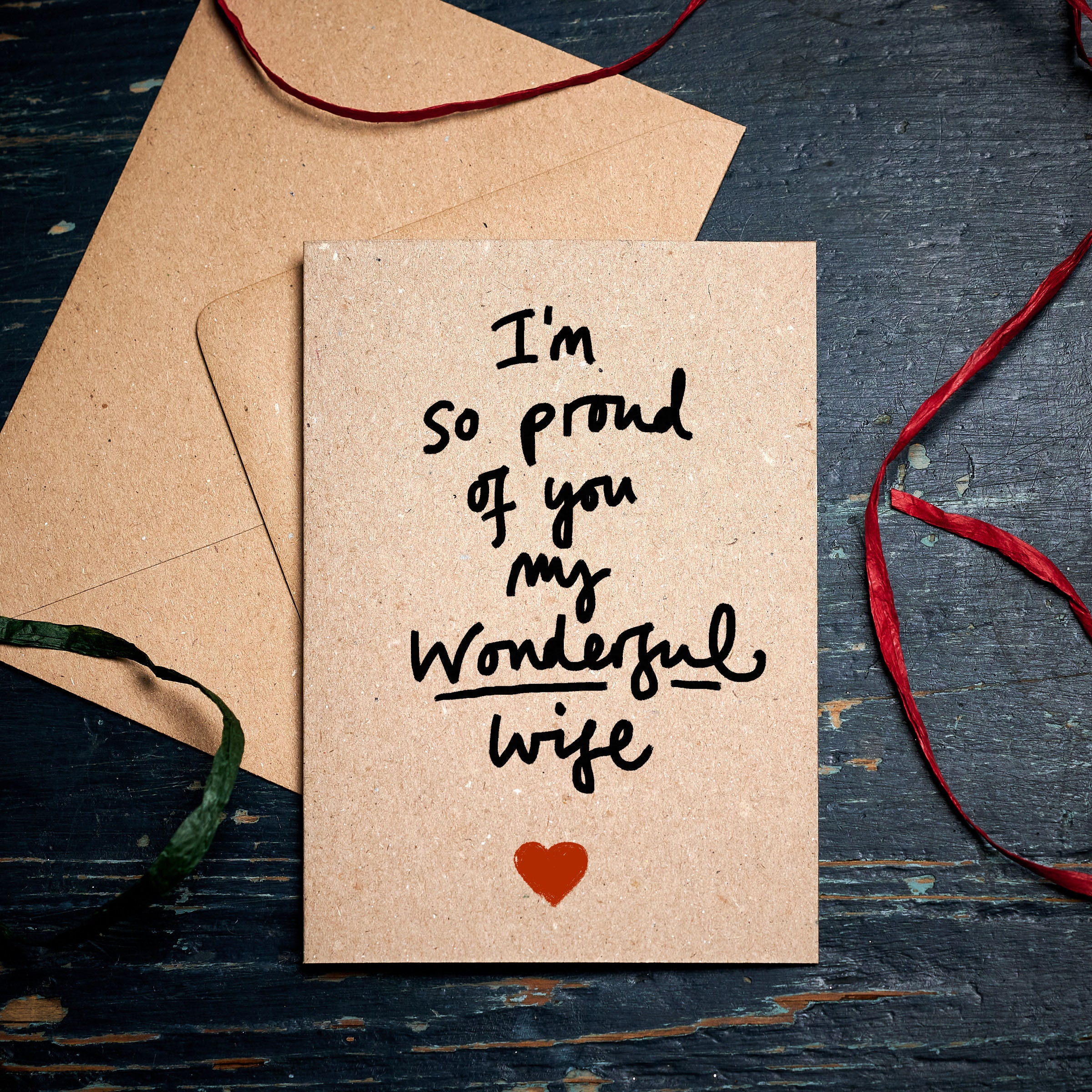 Graduation Card / so Proud of You My Wonderful Wife / Congratulations ...