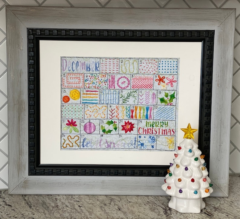 December Calendar Stitch PDF Pattern - Etsy