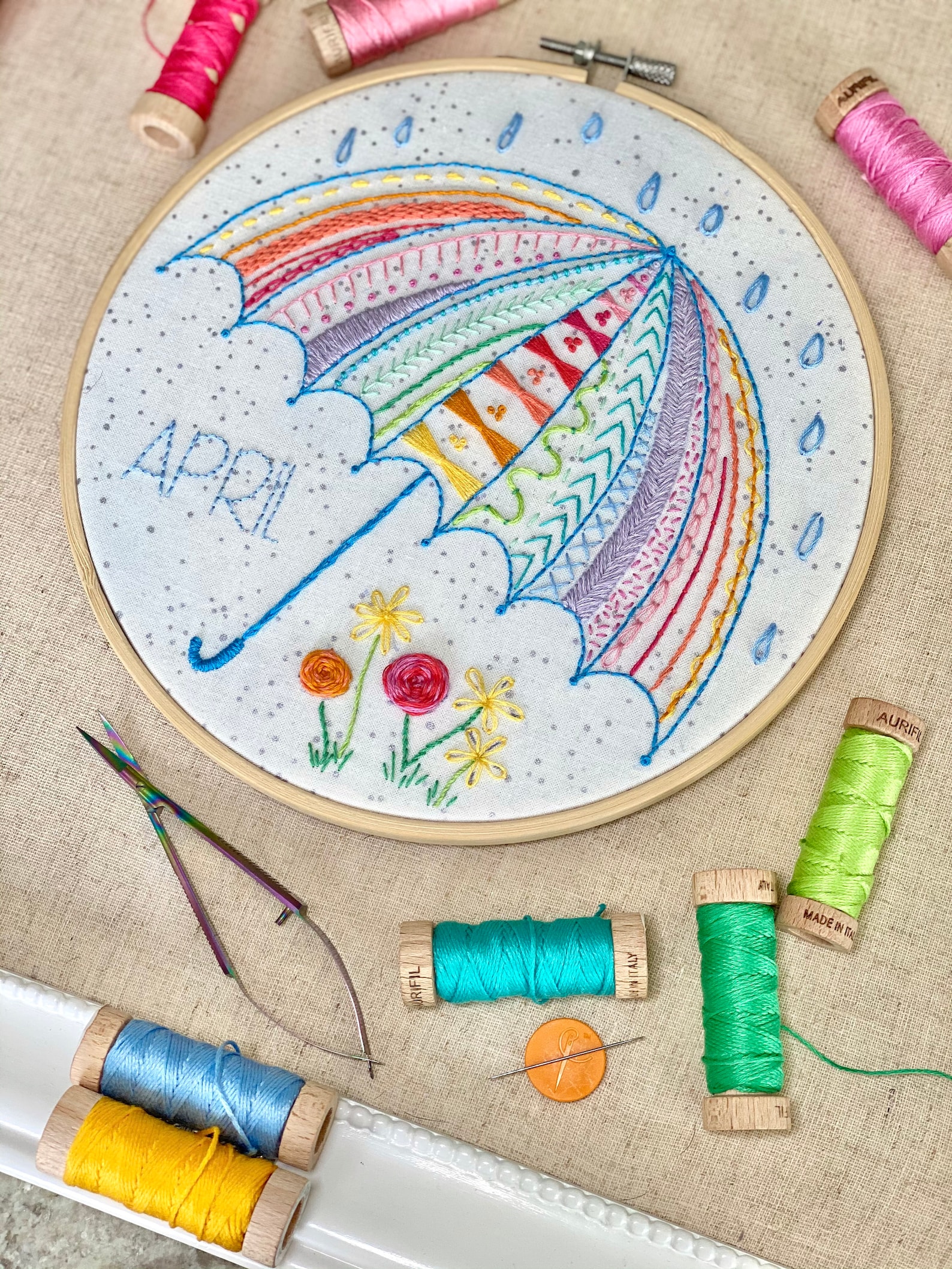 April Sampler Stitch PDF Pattern | Etsy