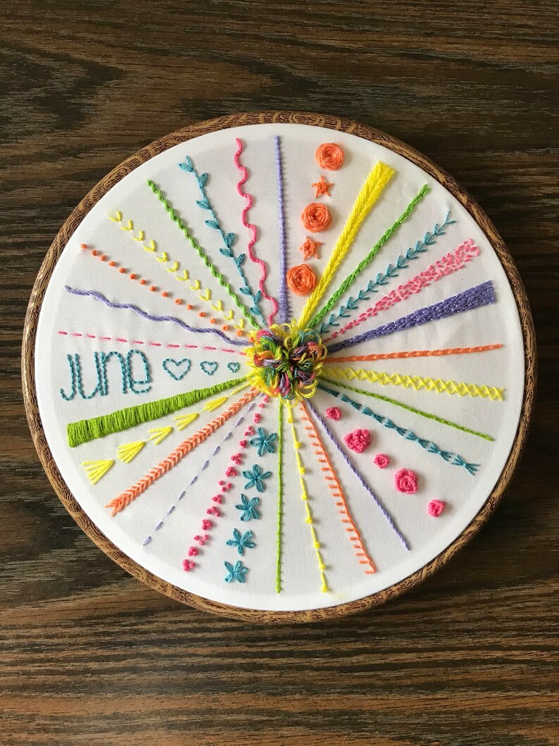 June Sampler Stitch *PDF* - Etsy