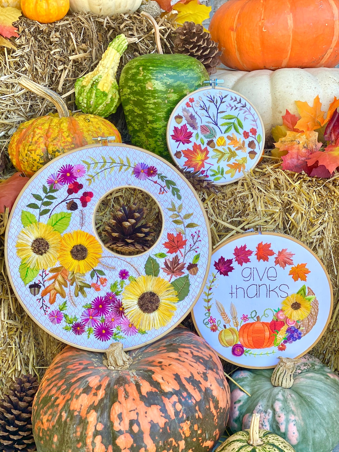 Harvest Wreath Stitch PDF Pattern | Etsy