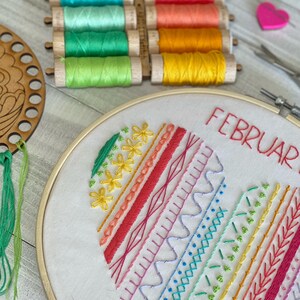 February Sampler Stitch *PDF* Pattern - Etsy