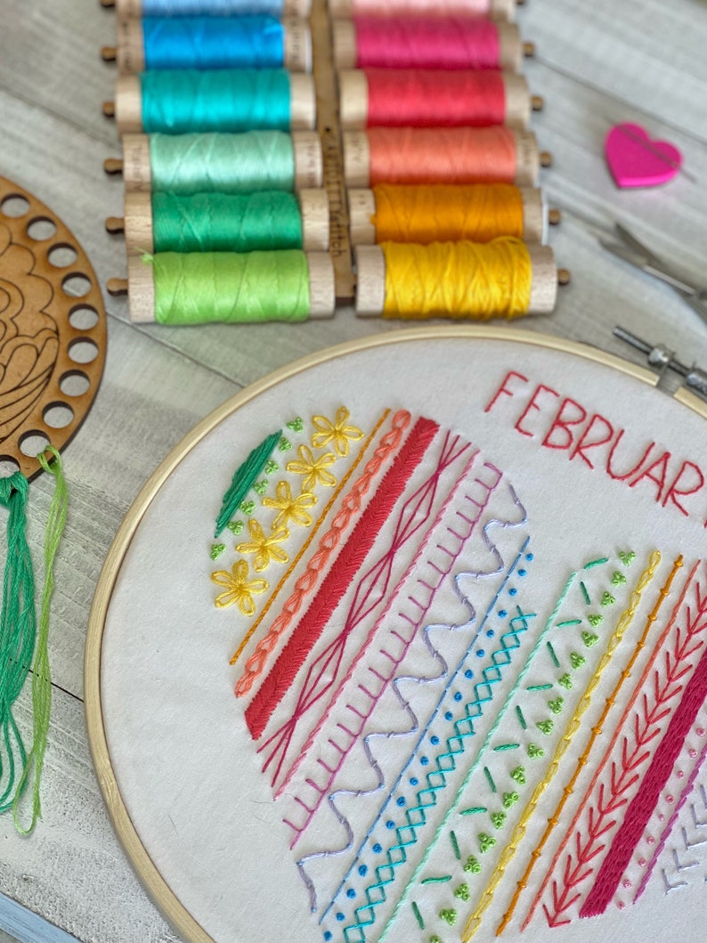 February Sampler Stitch *PDF* Pattern - Etsy