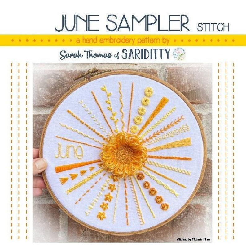 June Sampler Stitch PDF - Etsy