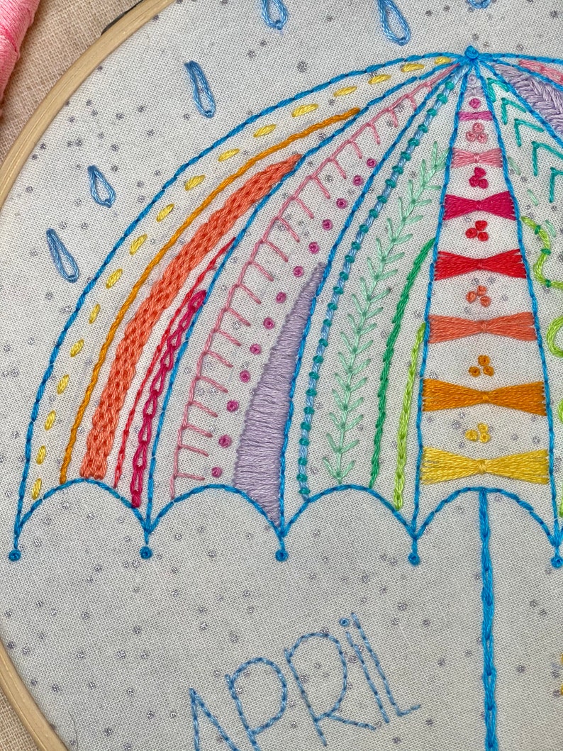 April Sampler Stitch PDF Pattern | Etsy