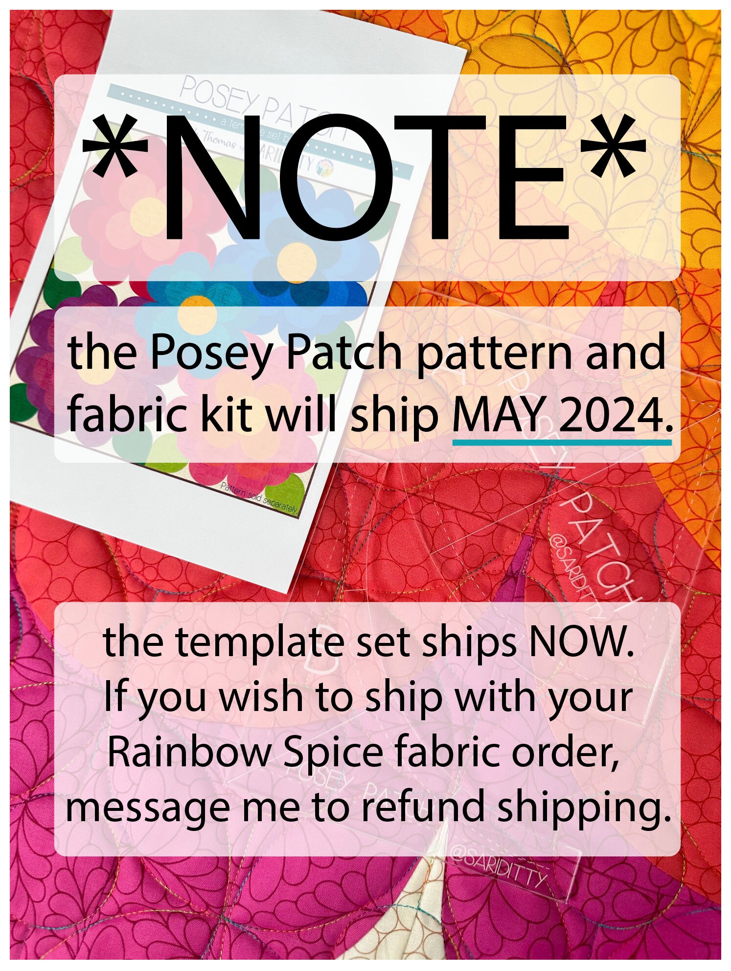Posey Patch TEMPLATE Set - Etsy